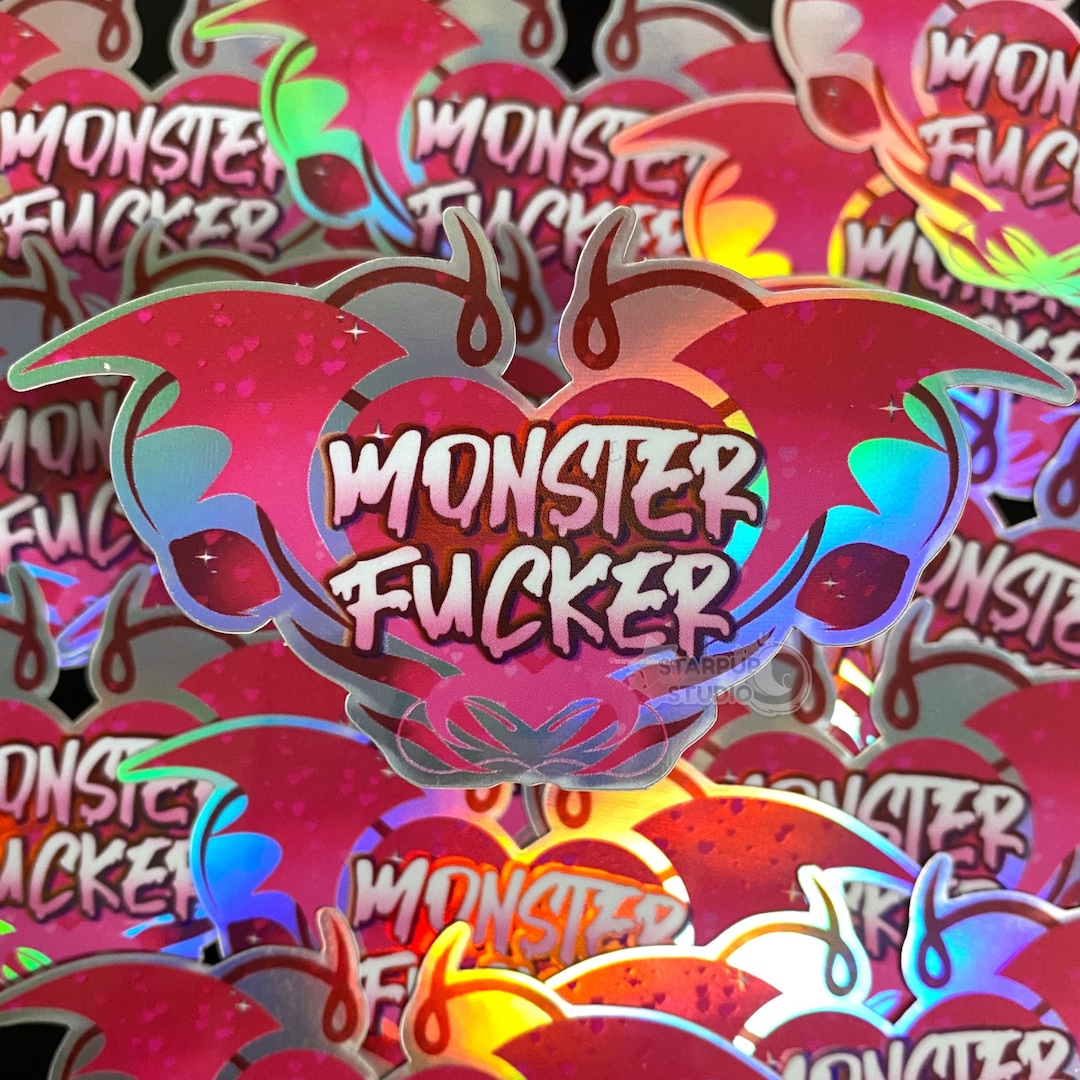 Monster Fucker | 4.6" Long Holographic Vinyl Sticker | Furry Fandom ...