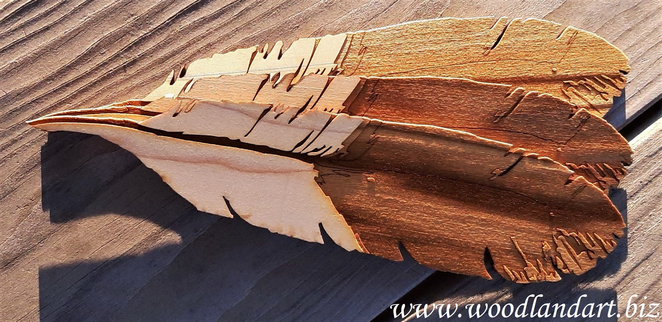 12-inch Wooden Eagle Feathers Laser Engraved and Laser Cut Decorations ...