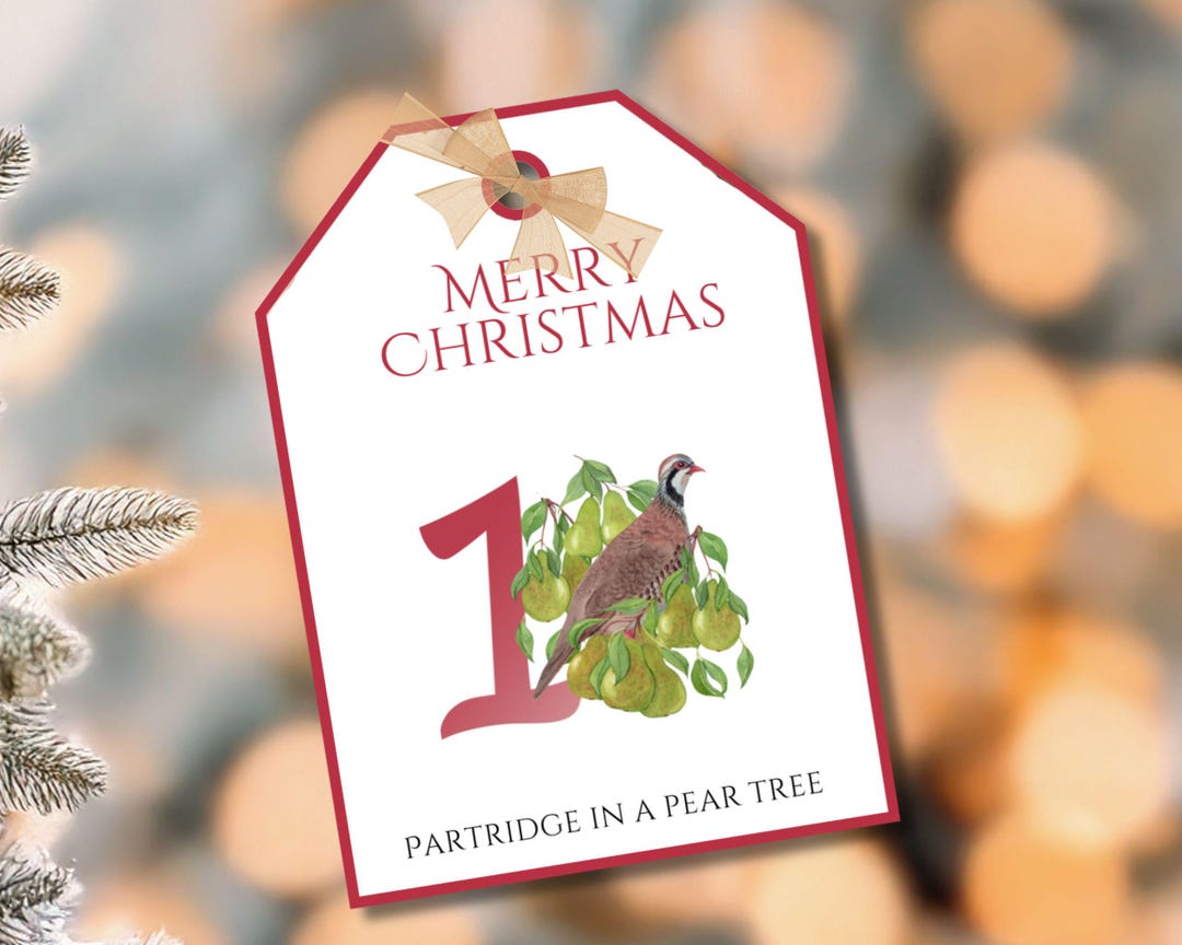 12 Days of Christmas Gift Tags - Etsy
