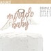 Miracle Baby Cake Topper, Baby Shower Cake Topper, Rose Gold Glitter ...