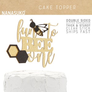 Fun to BEE One Cake Topper, First Birthday Cake Topper, Bee Theme ...