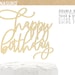 Happy Birthday Cake Topper, Modern Cursive Lettering, Gold Glitter ...