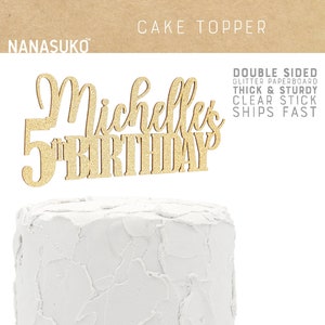 5th Birthday Cake Topper, Personalized Cake Topper, Custom Cake Topper ...