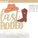 Last Rodeo Cake Topper, Western Theme Bachelorette Cake Topper, Nash ...