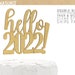 Hello 2022! Cake Topper, Cursive Lettering Style, New Year Cake Topper ...