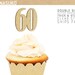 60 Cupcake Toppers 60th Birthday Cupcake Toppers Double | Etsy