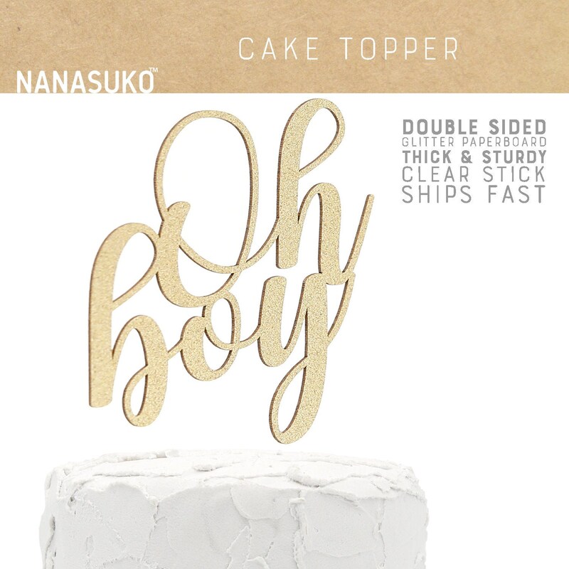 Oh Boy Cake Topper - Etsy