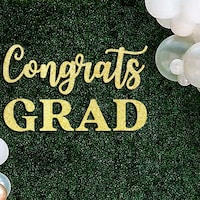 Congrats Grad Sign, Custom Backdrop Sign, Graduation Party Welcome Sign ...