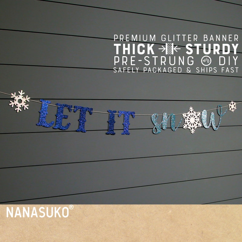 Let It Snow Banner - Etsy