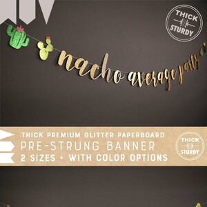Nacho Average Party Banner With Cactus, Cactus Theme Banner, Summer ...