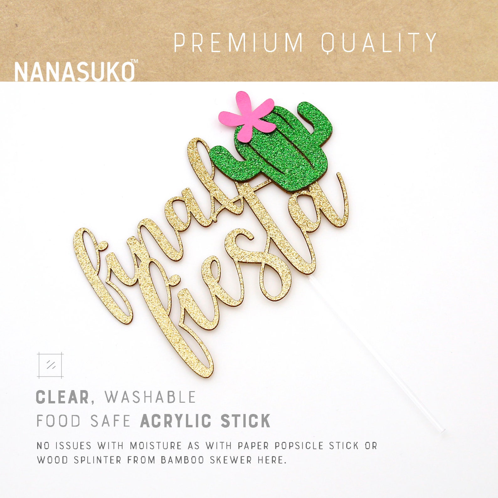 Final Fiesta Cake Topper Cactus Cake Topper Cactus | Etsy