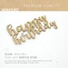 Happy Birthday Cake Topper, Cursive Lettering, Gold Glitter Party ...