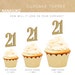 21 Cupcake Toppers 21st Birthday Cupcake Toppers Double - Etsy