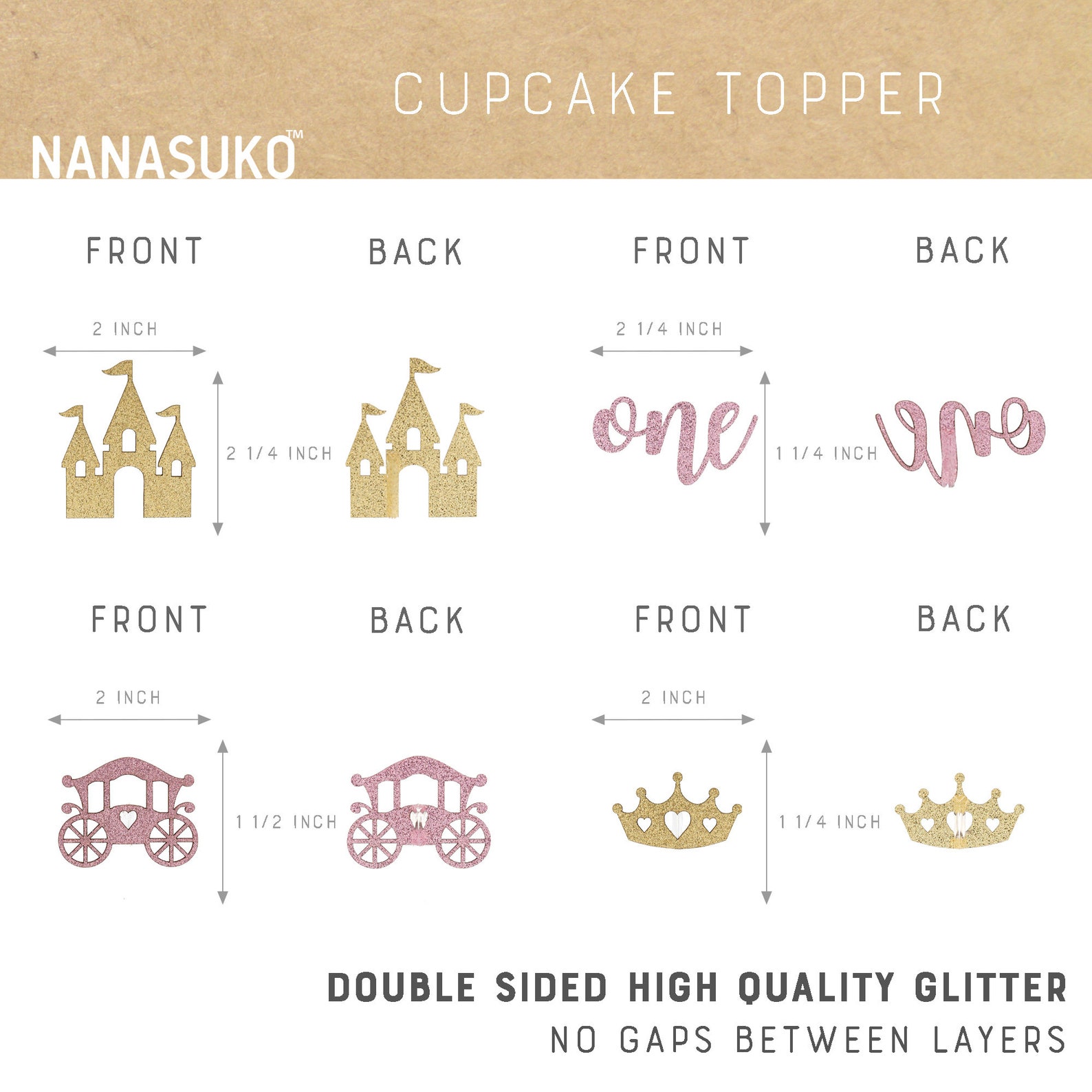 Princess Cupcake Toppers 1st Birthday Cupcake Toppers Little - Etsy