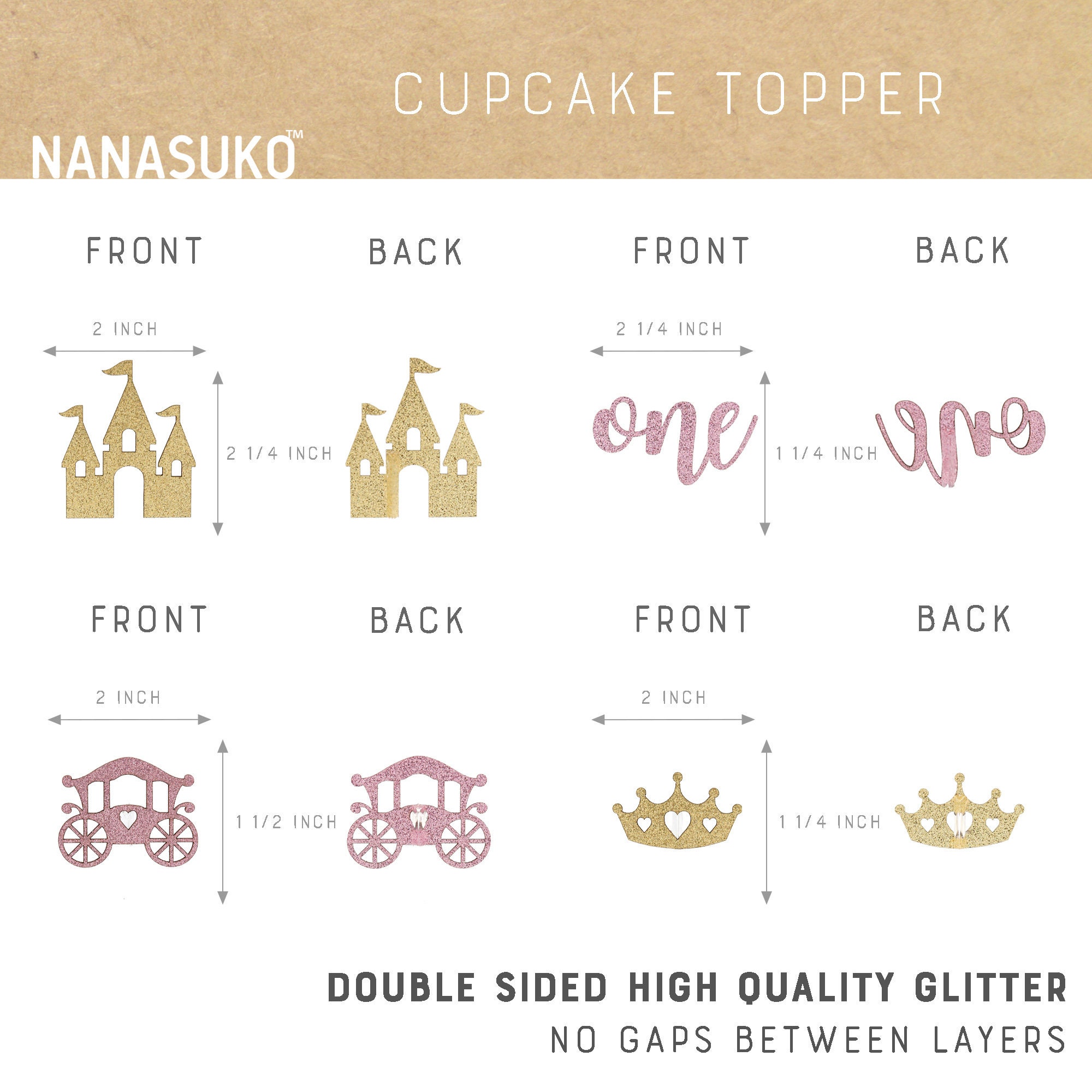 Princess Cupcake Toppers, 1st Birthday Cupcake Toppers, Little Princess ...