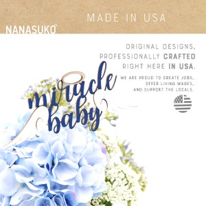 Miracle Baby Cake Topper, Baby Shower Cake Topper, Rose Gold Glitter ...