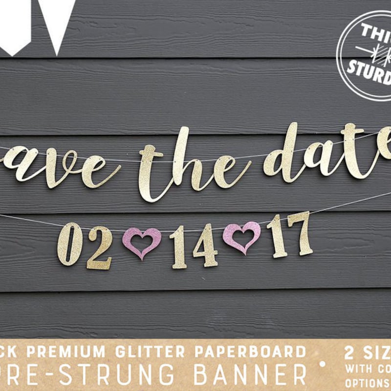 Save the Date Banner - Etsy