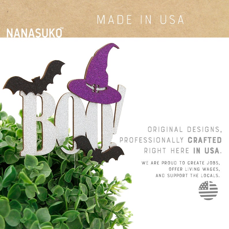 BOO Cake Topper Halloween Cake Topper Glitter Party | Etsy