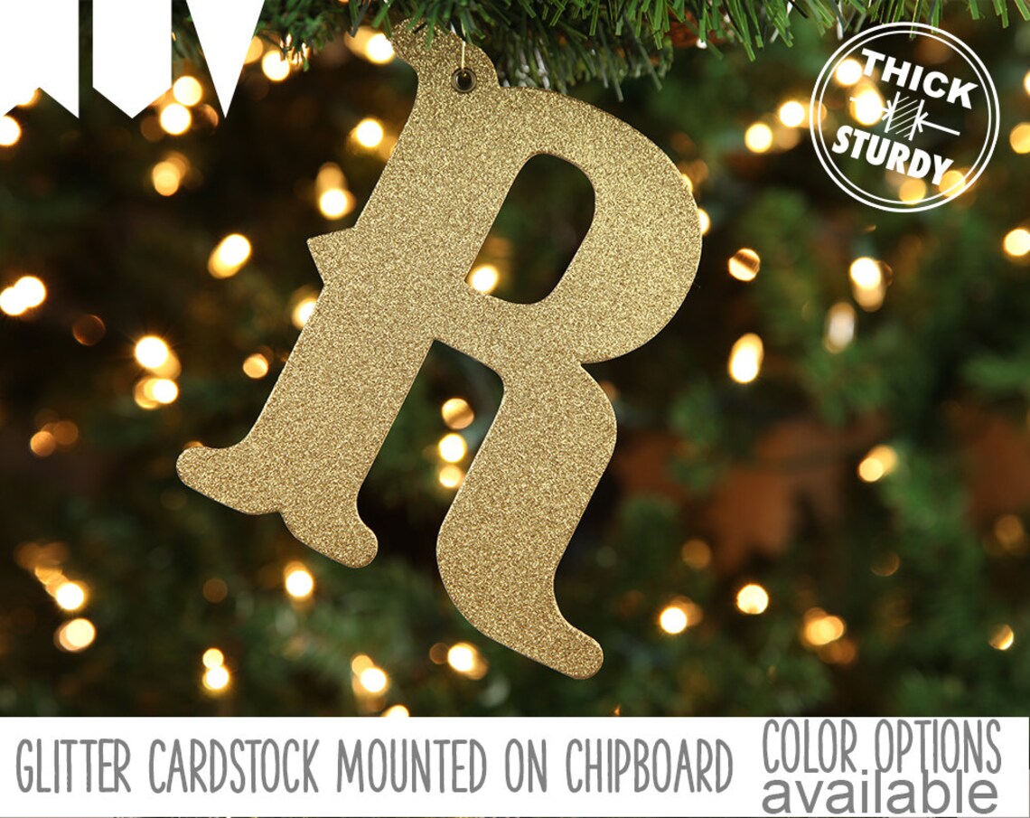 Initial Christmas Ornament Christmas Decorations Letter for - Etsy