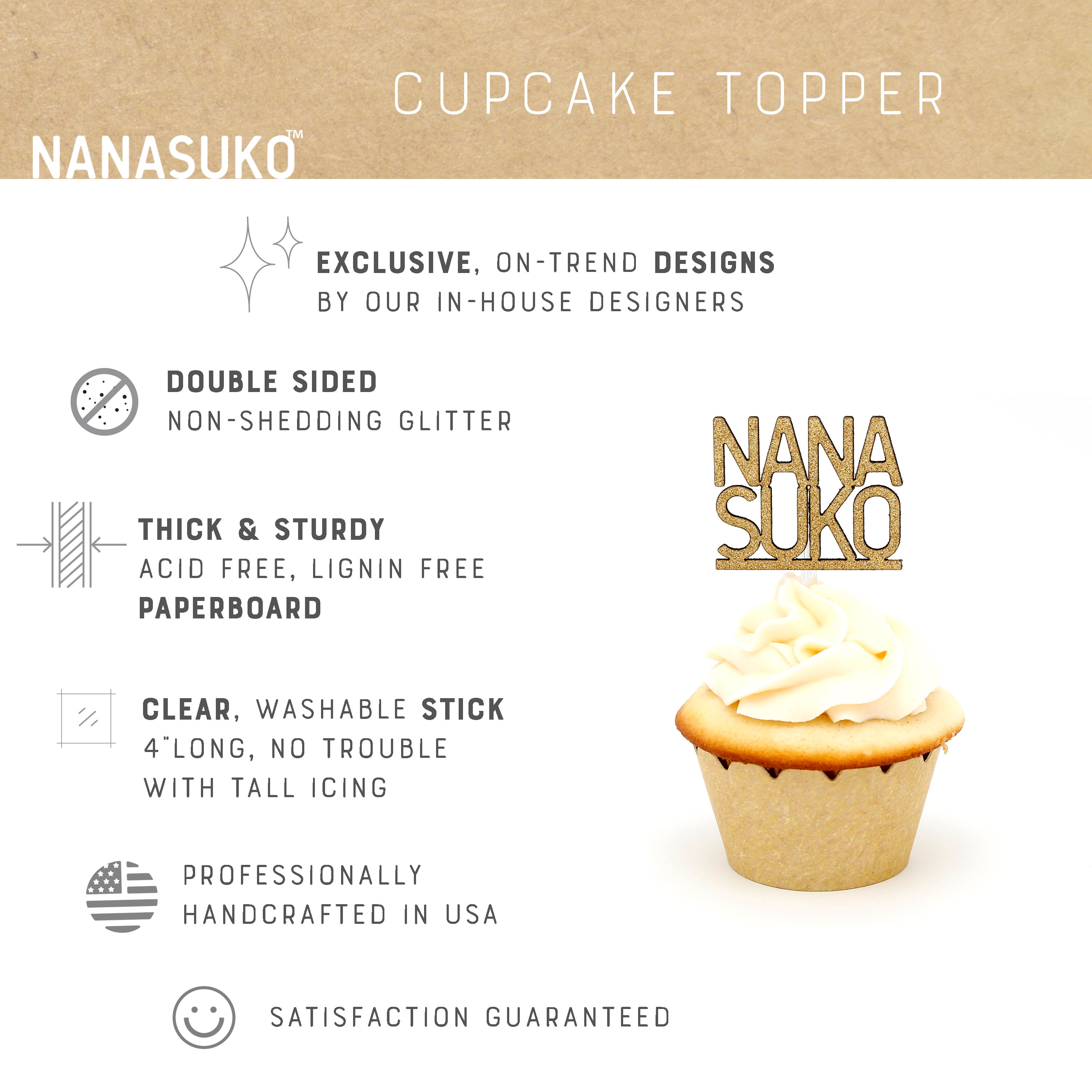 3 Cupcake Toppers, 3rd Birthday Cupcake Toppers, Double Sided, Gold ...