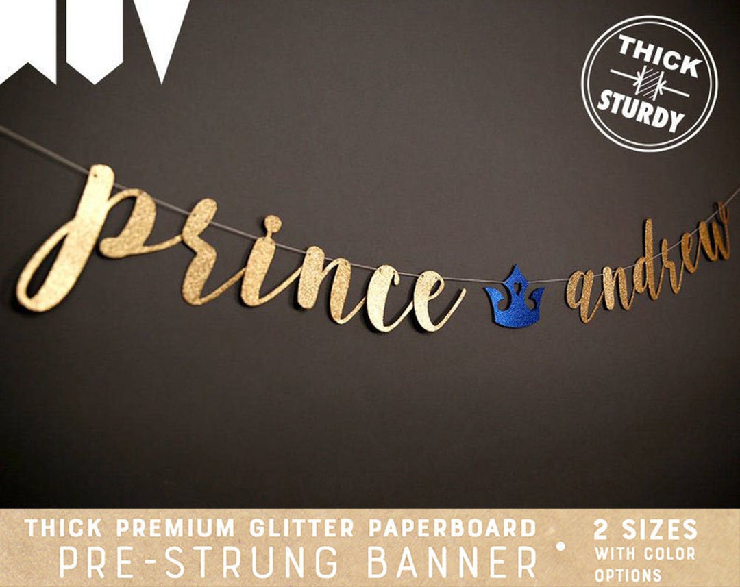 Prince Banner With Personalized Name Fairy Tale Baby Shower - Etsy