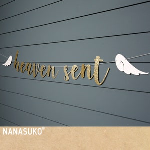 Heaven Sent Banner, Baptism Banner, Christening Banner, 1st Holy ...