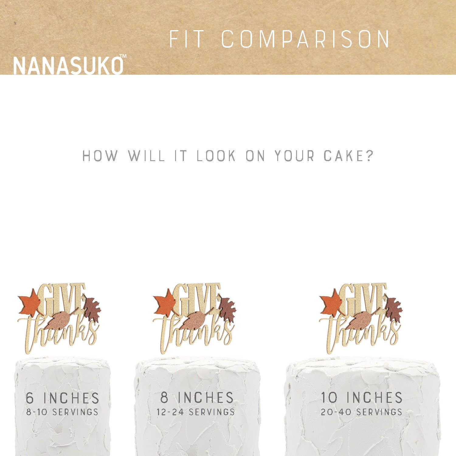 GIVE thanks cake topper thanks giving cake topper Fall cake | Etsy