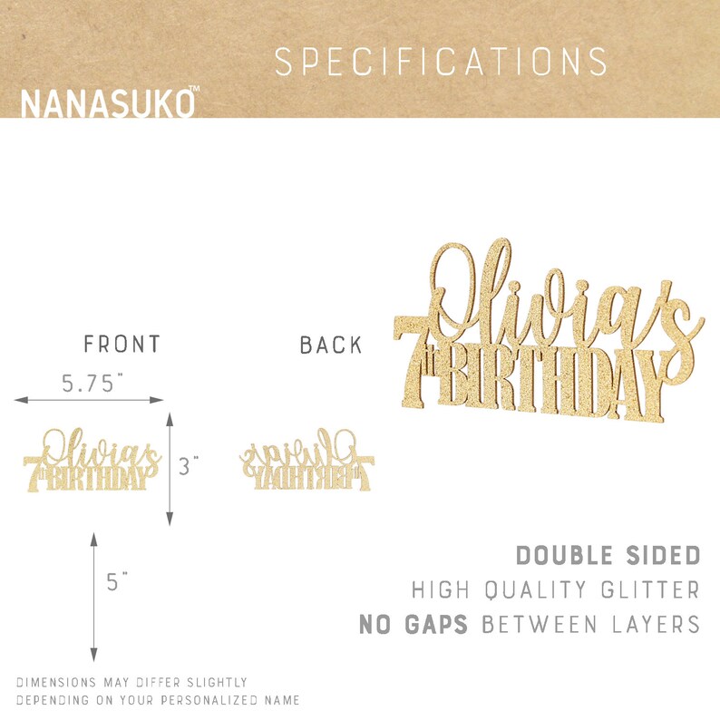 7th Birthday Cake Topper Personalized Cake Topper Custom | Etsy