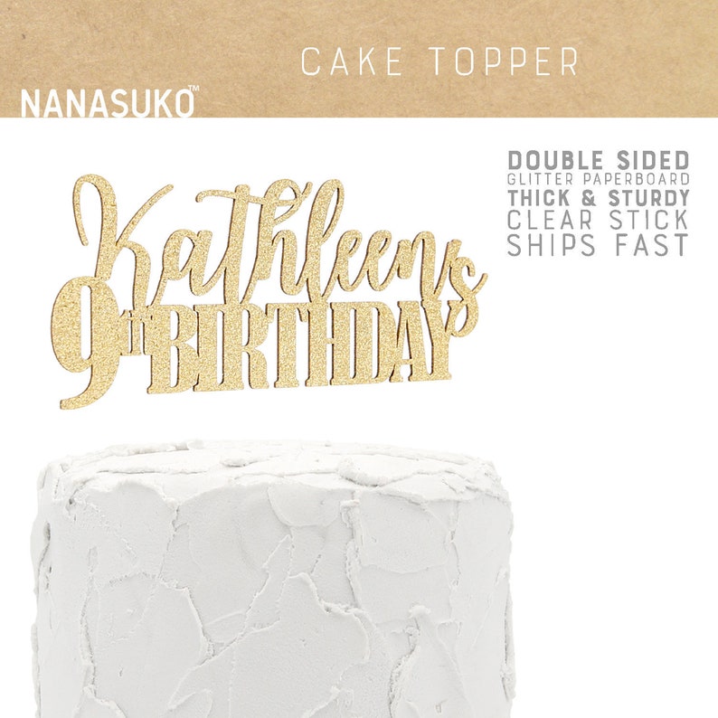 9th Birthday Cake Topper Personalized Cake Topper Custom - Etsy