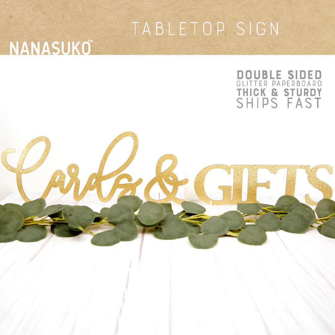 Cards & GIFTS Tabletop Sign, Freestanding, up to 8" Tall, Paperboard ...