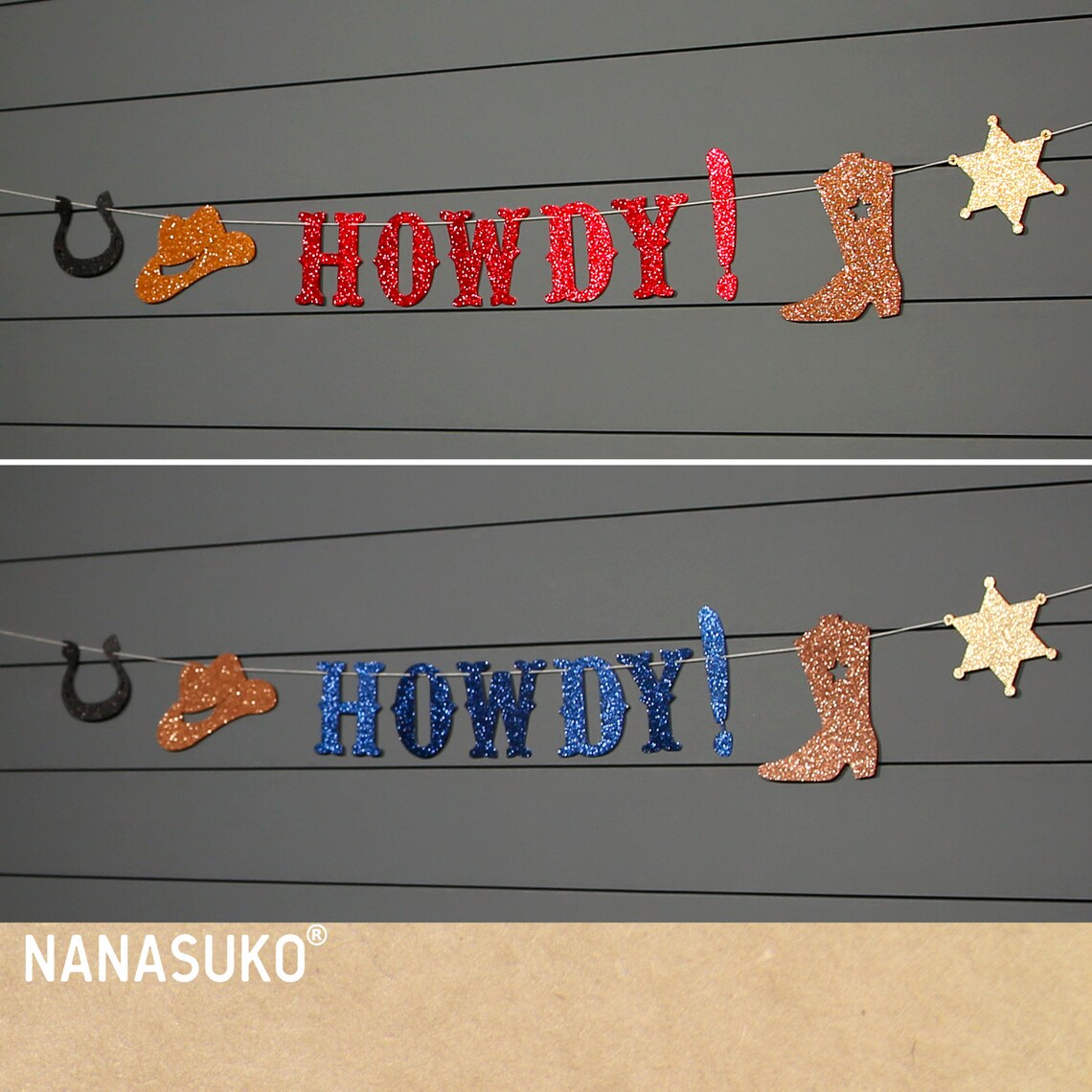 HOWDY Banner Rodeo Birthday Banner Western Theme Party Nash | Etsy