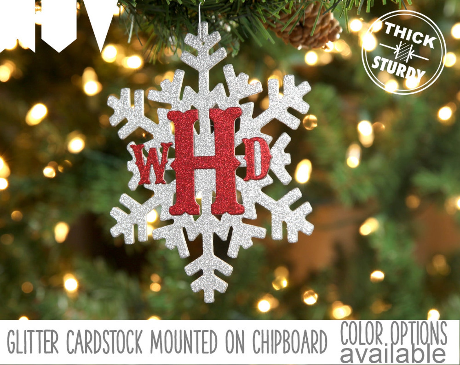 Snowflake Ornament With Monogram Christmas Decorations - Etsy