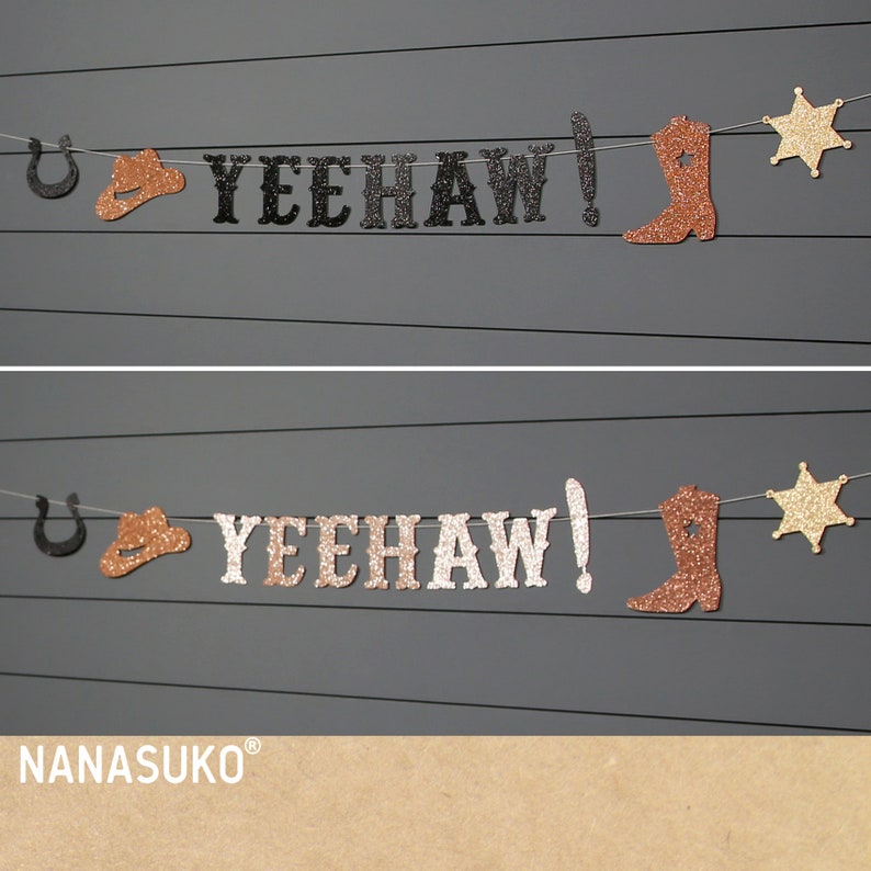 YEEHAW Banner Rodeo Birthday Banner Western Theme Party - Etsy