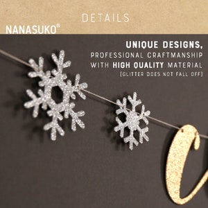 Custom snowflake banner Personalized banner Gold Glitter | Etsy