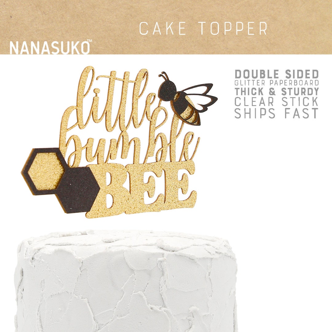 Little Bumblebee Cake Topper, Bee Baby Shower, Bee Birthday Cake Topper ...