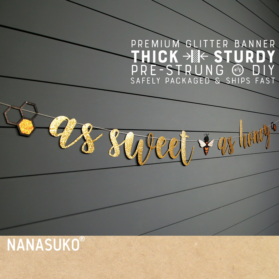 As Sweet as Honey Banner, With Bee and Beehive, Bee Theme Baby Shower ...