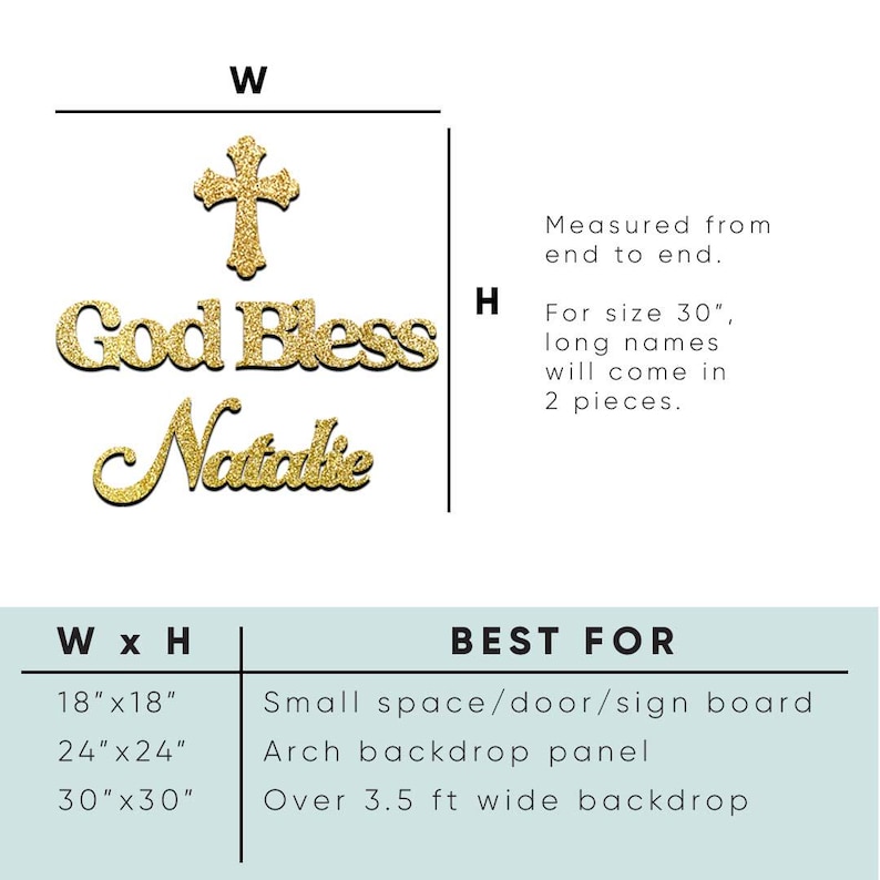 God Bless Sign With Custom Name, Baptism Backdrop Sign , Cutout for ...