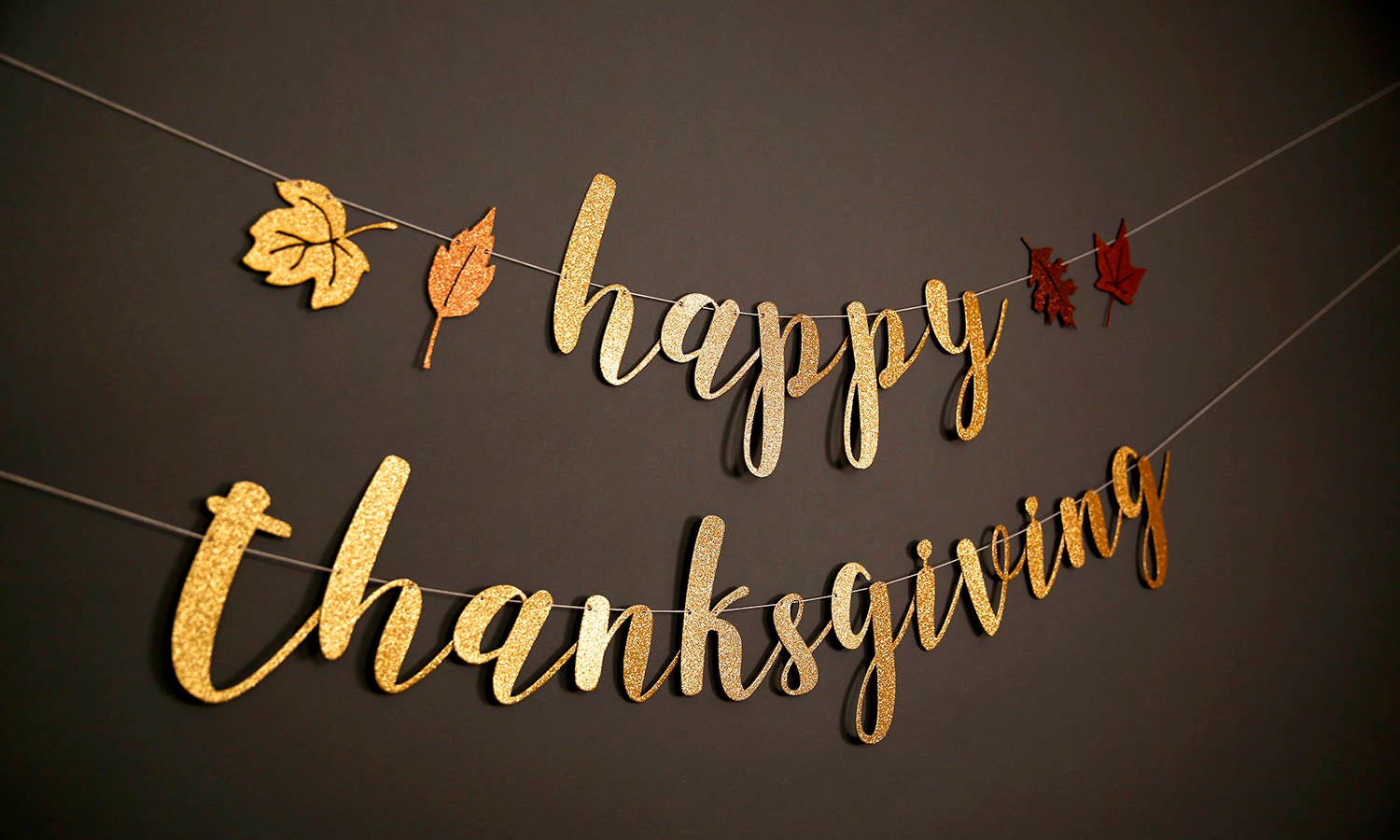 Happy thanksgiving banner fall banner thanksgiving | Etsy