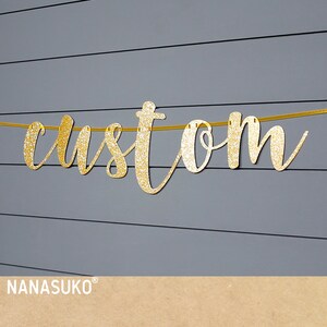 Custom Banner Personalized Banner One Line Banner Gold - Etsy