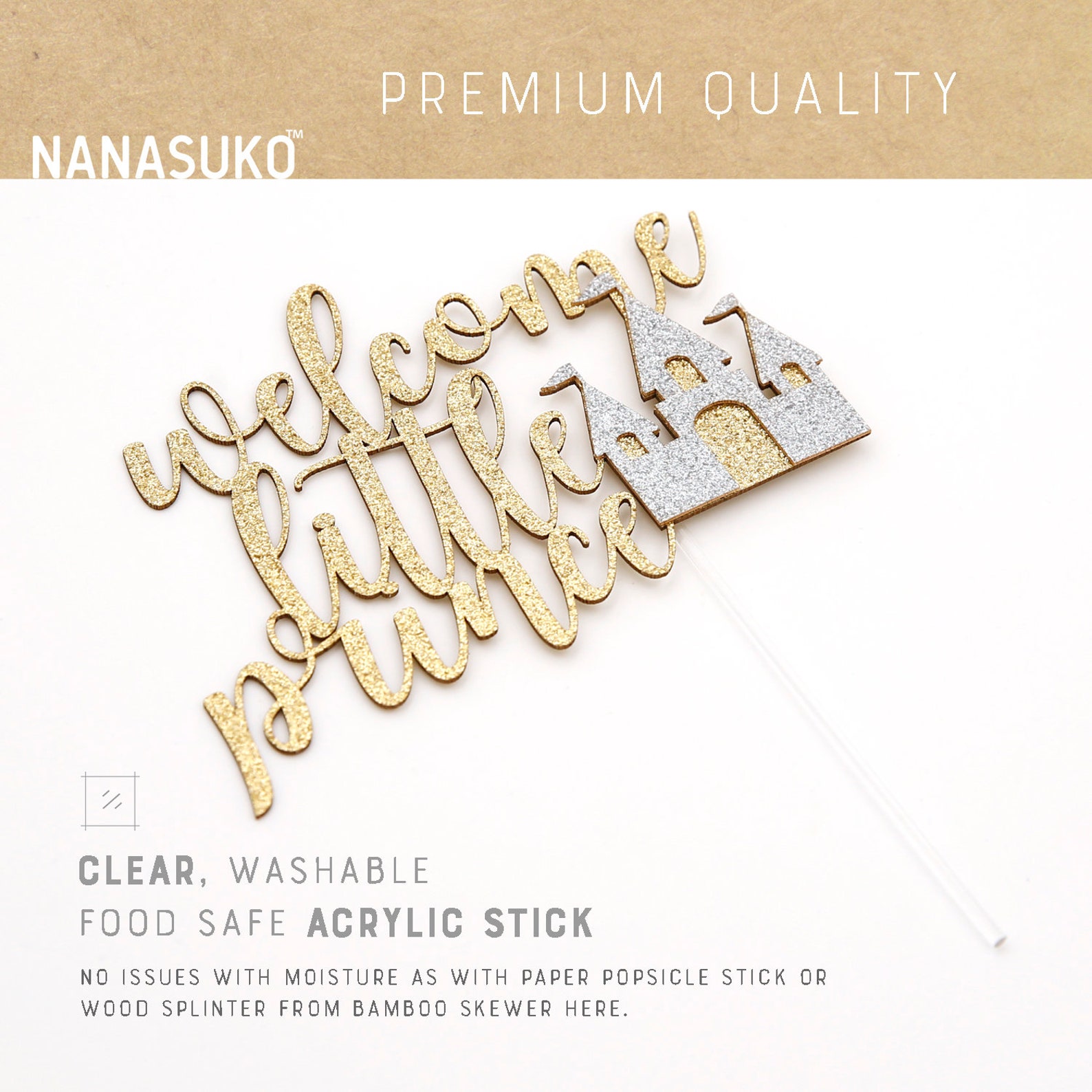 Welcome Little Prince Cake Topperbaby Shower Cake Topper - Etsy