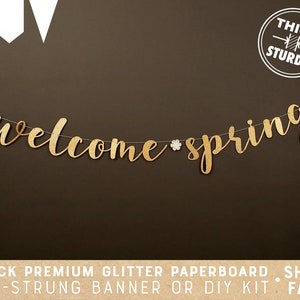 Welcome Spring Banner, With Flowers, Spring Banner, Spring Decorations ...