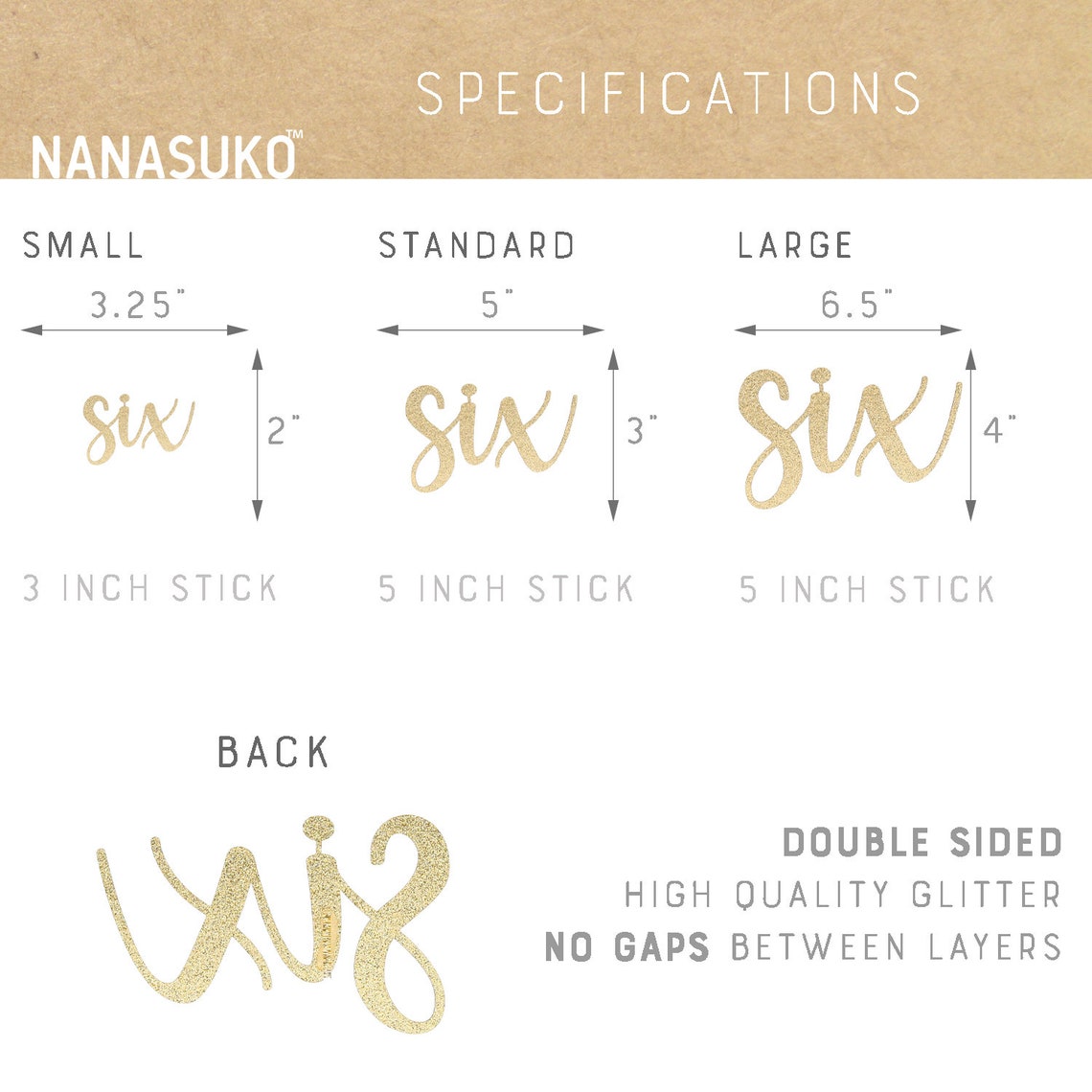 Six Cake Topper 6th Birthday Cake Topper Glitter Party | Etsy