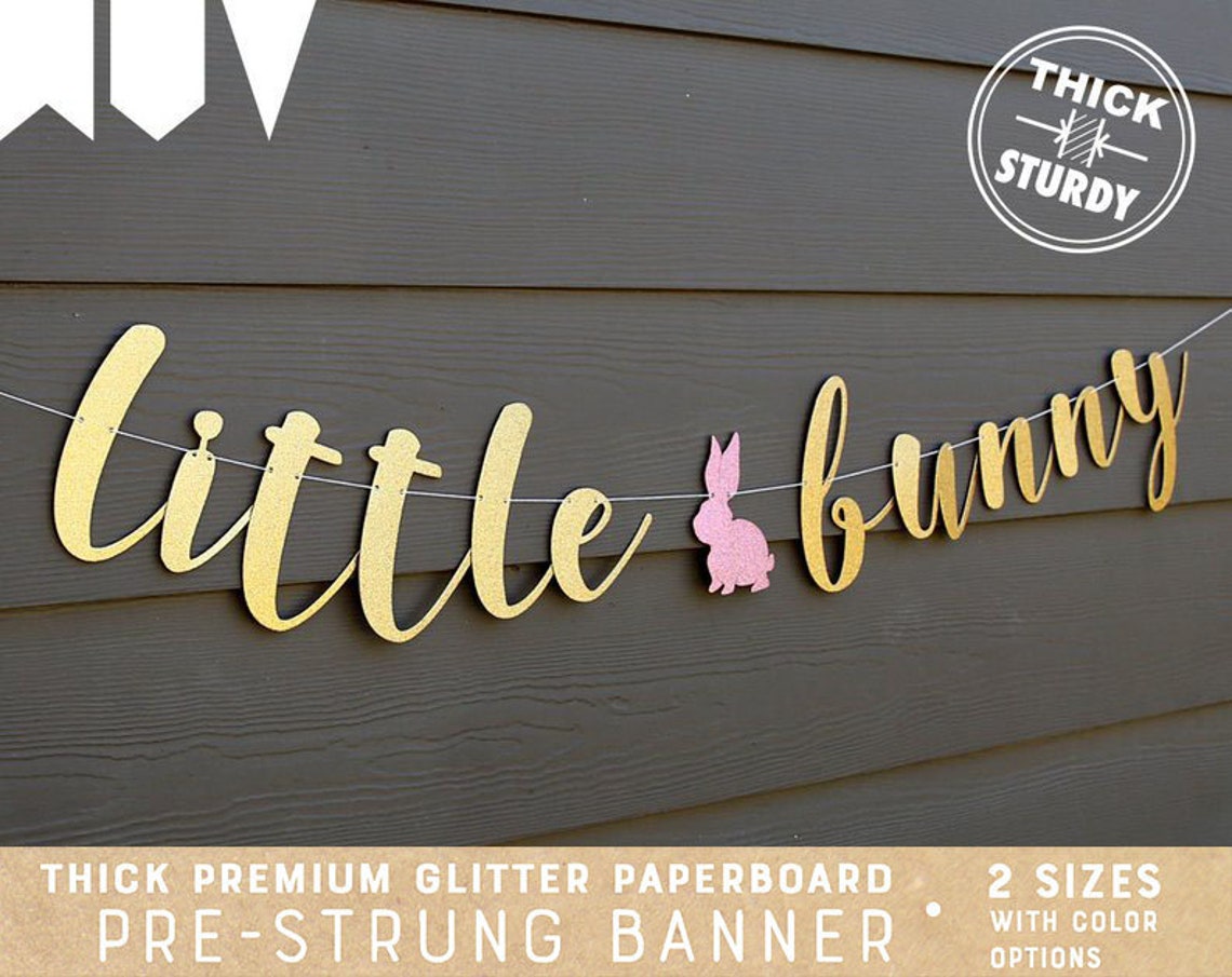 Little Bunny Banner Spring Baby Shower Banner Easter | Etsy