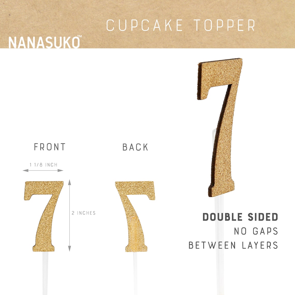 7 Cupcake Toppers 7th Birthday Cupcake Toppers Double Sided - Etsy