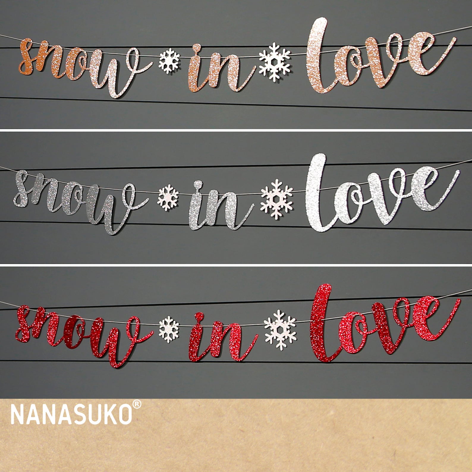 Snow in Love Banner With Snowflakes Winter Wedding Winter - Etsy