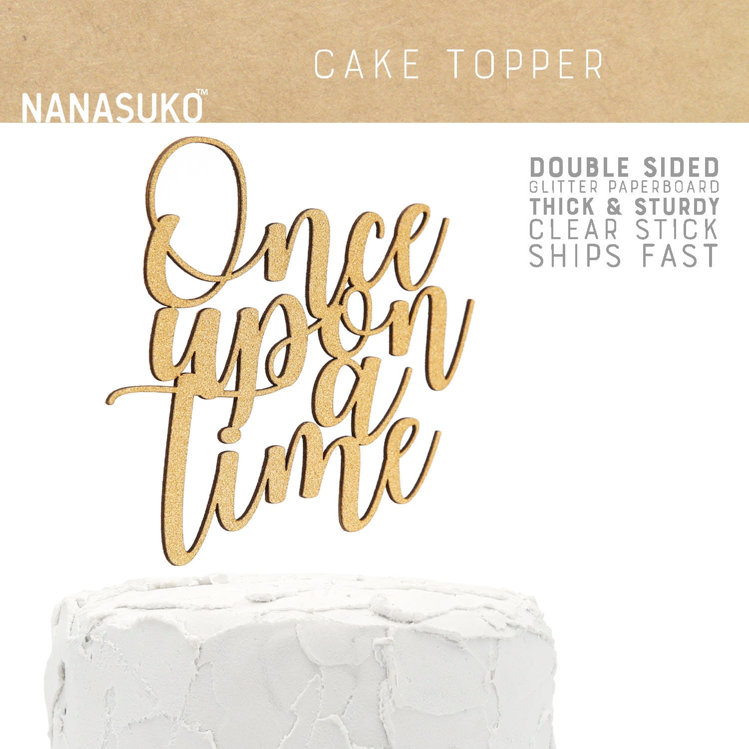 Once Upon a Time Cake Topper, Engagement Cake Topper, Bridal Shower ...