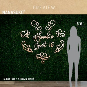 Sweet 16 Wall Cutouts With Personalized Name, Sweet Sixteen Decor, 16th ...