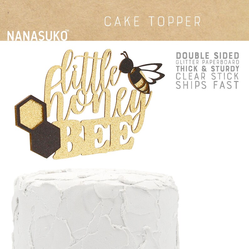 Little Honey Bee Cake Topper Bee Baby Shower Bee Birthday - Etsy