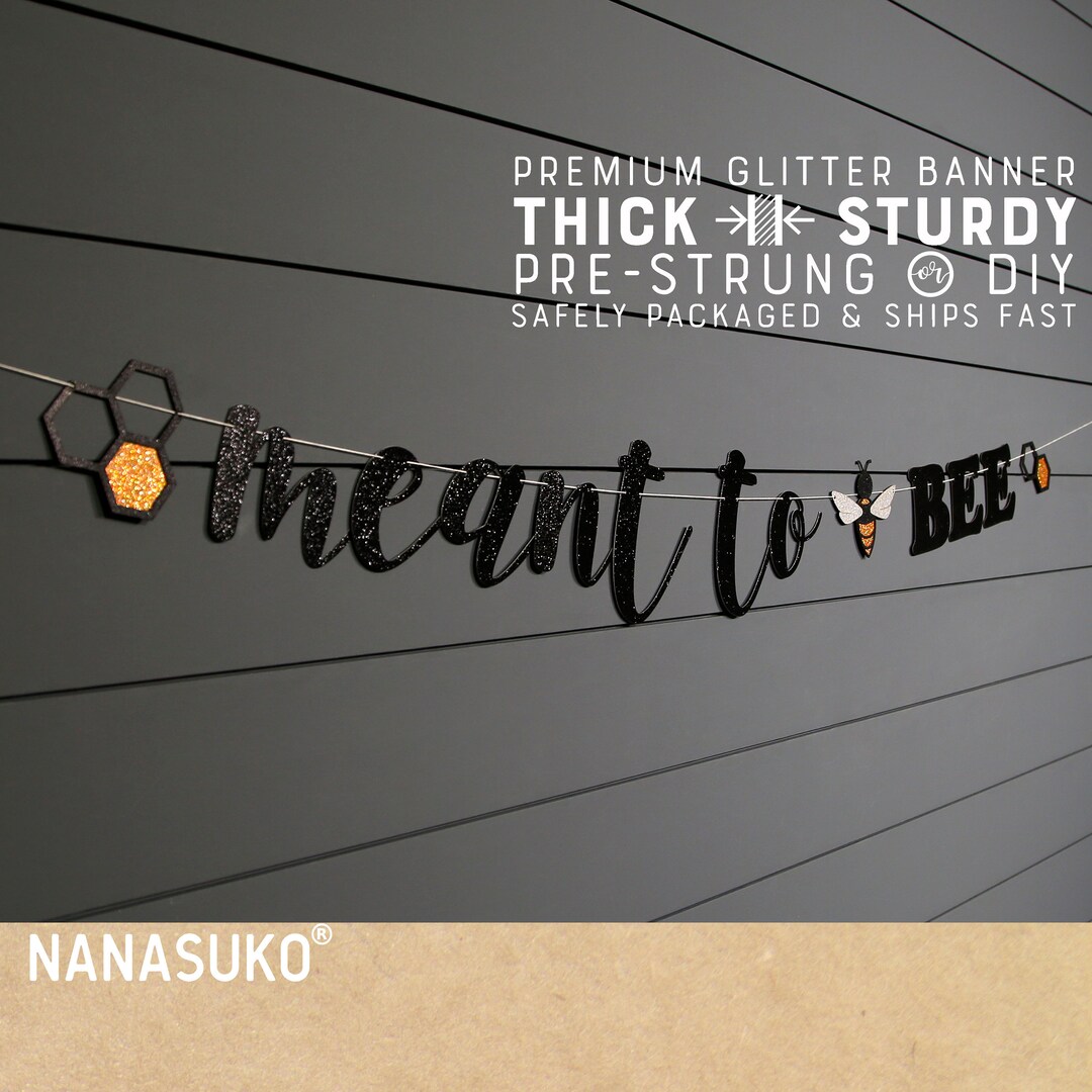 Meant to BEE Banner, With Bee and Beehive, Bee Theme Engagement Banner ...