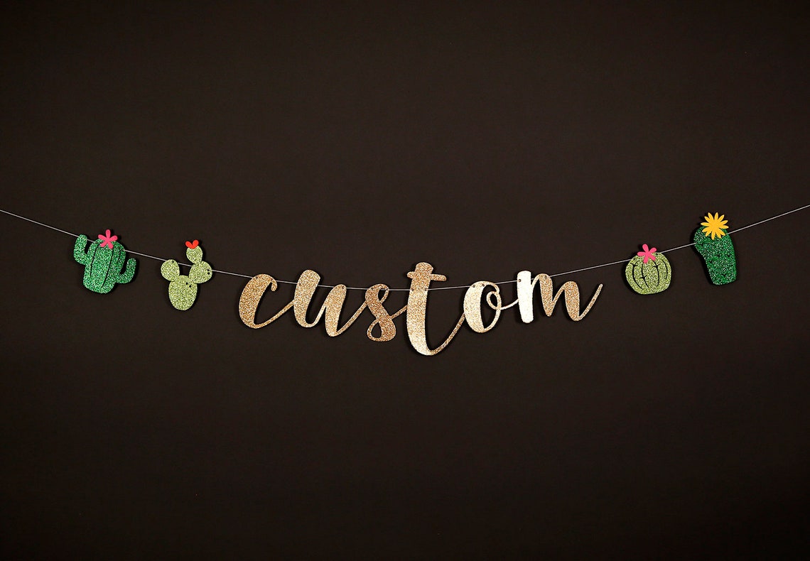 Custom Cactus Banner Custom Fiesta Banner Summer Party - Etsy